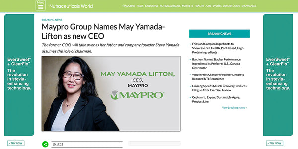 Nutraceuticals World – Maypro Group Names May Yamada-Lifton as new CEO