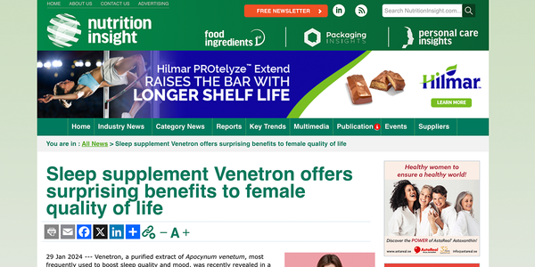 Nutrition Insight – Sleep supplement Venetron offers surprising benefi ...