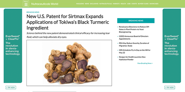 Nutraceuticals World – New U.S. Patent for Sirtmax Expands Application ...